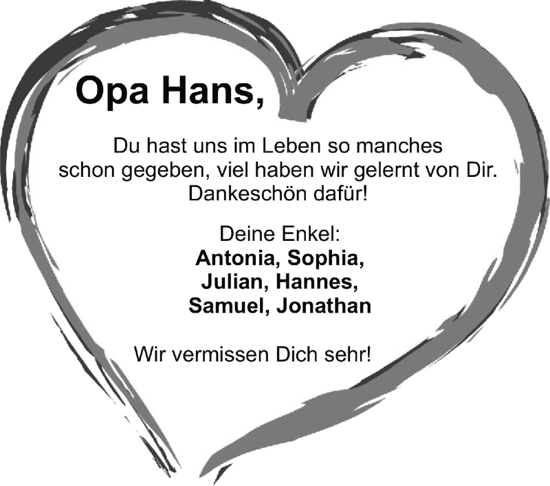 Traueranzeigen von Hans Engelbrecht | Nordbayerischer Kurier